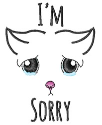 Im Sorry Embroidery Design | EmbroideryDesigns.com