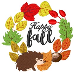 Happy Fall Embroidery Design | EmbroideryDesigns.com