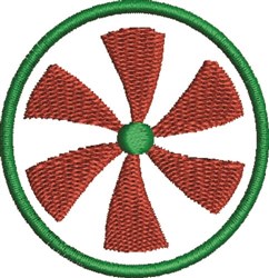 Peppermint Circle Embroidery Design | EmbroideryDesigns.com