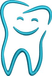 Healthy Tooth Happy Tooth Embroidery Design | EmbroideryDesigns.com