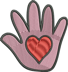 Heart In Hand Embroidery Design | EmbroideryDesigns.com