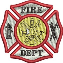 Fire Dept Embroidery Design | EmbroideryDesigns.com