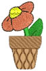 Free FLOWER POT Embroidery Design | EmbroideryDesigns.com
