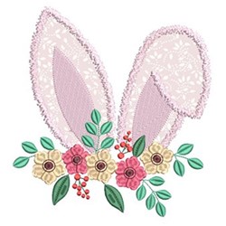 Bunny Ears Embroidery Design | EmbroideryDesigns.com