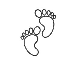 Human Footprint Embroidery Design | EmbroideryDesigns.com