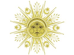 Sun Face Embroidery Design | EmbroideryDesigns.com