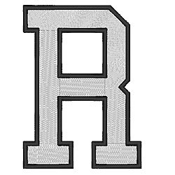College Block R Embroidery Design | EmbroideryDesigns.com