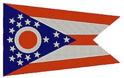 Ohio Flag Embroidery Design | EmbroideryDesigns.com
