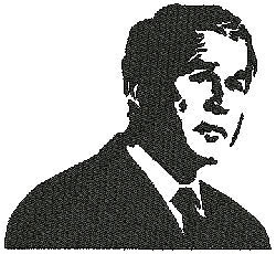 George Bush Embroidery Design | EmbroideryDesigns.com