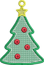 FSL Christmas Tree Embroidery Design | EmbroideryDesigns.com