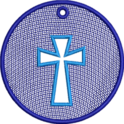 FSL Cross Ornament Embroidery Design | EmbroideryDesigns.com