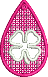 FSL Teardrop Shamrock Ornament Embroidery Design | EmbroideryDesigns.com
