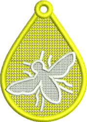 FSL Bee Ornament Embroidery Design | EmbroideryDesigns.com