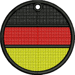 FSL German Flag Embroidery Design | EmbroideryDesigns.com