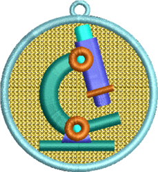 FSL Microscope Embroidery Design | EmbroideryDesigns.com