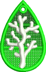 FSL Teardrop Tree Embroidery Design | EmbroideryDesigns.com