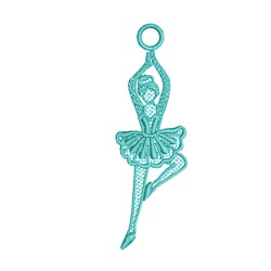 FSL Christmas Ballerina Ornament Embroidery Design | EmbroideryDesigns.com