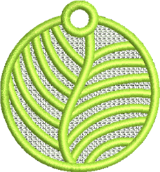 FSL Round Leaf Embroidery Design | EmbroideryDesigns.com
