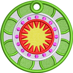 FSL Circle Flower Embroidery Design | EmbroideryDesigns.com