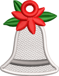 FSL Holiday Bell Embroidery Design | EmbroideryDesigns.com