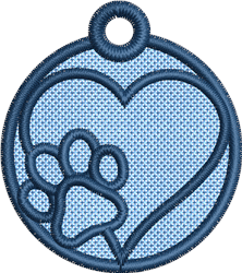 Heartfelt Paw Embroidery Design | EmbroideryDesigns.com