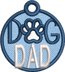 Proud Dog Dad Embroidery Design | EmbroideryDesigns.com