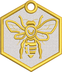 FSL Bee Embroidery Design | EmbroideryDesigns.com