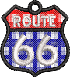 FSL Route 66 Embroidery Design | EmbroideryDesigns.com