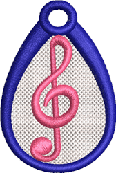 FSL Treble Clef Embroidery Design | EmbroideryDesigns.com