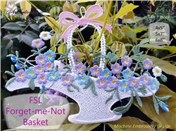 FSL Forget-Me-Not Basket Embroidery Design | EmbroideryDesigns.com