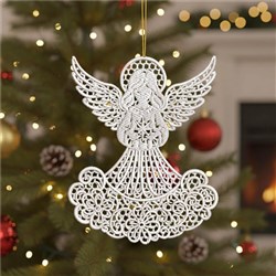 FSL Xmas Angel Embroidery Design | EmbroideryDesigns.com