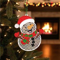 FSL Snowman Ornament Embroidery Design | EmbroideryDesigns.com