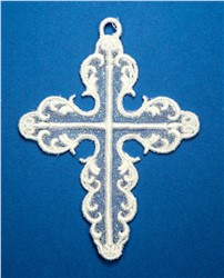 FSL Cross Pendant Embroidery Design | EmbroideryDesigns.com