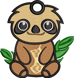 FSL Sloth Embroidery Design | EmbroideryDesigns.com