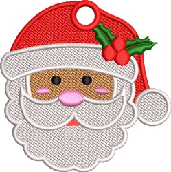 FSL Santa Head Embroidery Design | EmbroideryDesigns.com