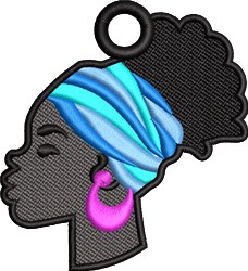 FSL African Woman Embroidery Design | EmbroideryDesigns.com