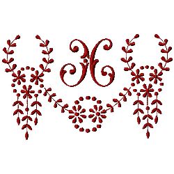 Monogram X Embroidery Design | EmbroideryDesigns.com
