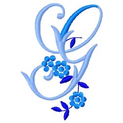 Floral Alphabet G Embroidery Design | EmbroideryDesigns.com