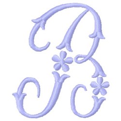 Flower Monogram Letter B Embroidery Design | EmbroideryDesigns.com