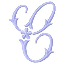 Flower Monogram Letter C Embroidery Design | EmbroideryDesigns.com