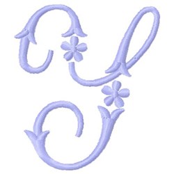 Flower Monogram Letter Y Embroidery Design | EmbroideryDesigns.com