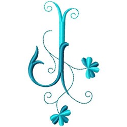 Floral Monogram J Embroidery Design | EmbroideryDesigns.com