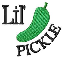 Lil Pickle Embroidery Design | EmbroideryDesigns.com