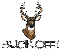 Free Buck Off Embroidery Design | EmbroideryDesigns.com