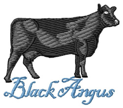 Black Angus Embroidery Design | EmbroideryDesigns.com