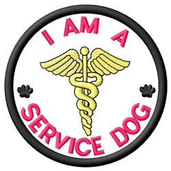 Service Dog Patch Embroidery Design | EmbroideryDesigns.com