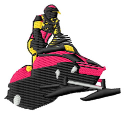 Snowmobile Jumping Embroidery Design | EmbroideryDesigns.com