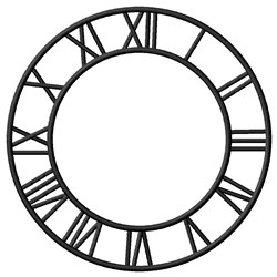 Clock Face Embroidery Design | EmbroideryDesigns.com