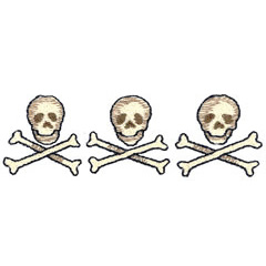 SKULLS AND BONES Embroidery Design | EmbroideryDesigns.com