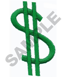 DOLLAR SIGN Embroidery Design | EmbroideryDesigns.com